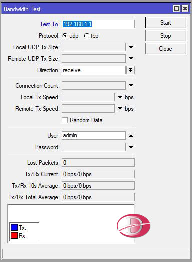 آموزش تست و محاسبه پهنای باند در میکروتیک - Bandwidth Test در میکروتیک